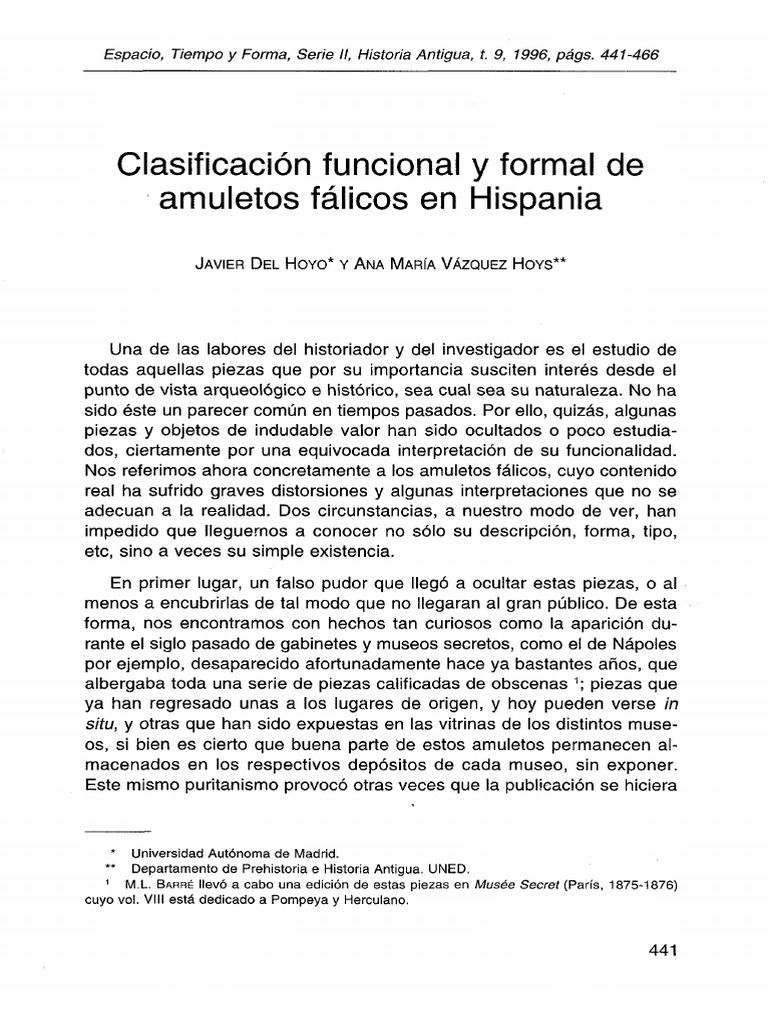 Clasificación Formal de Los Amuletos Falicos | PDF | Museo | Religión y ...