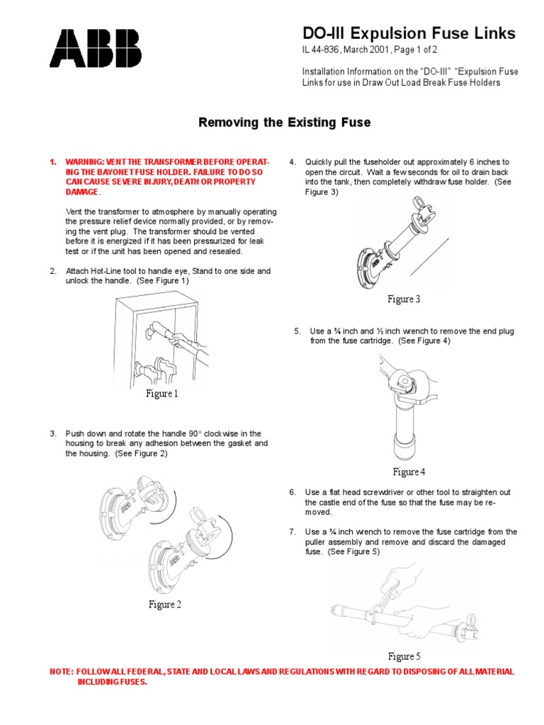 DO-III Expulsion Fuse Links: Removing The Existing Fuse | Download Free ...