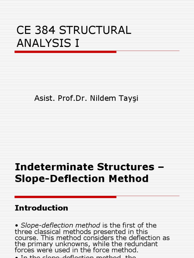Slope-Deflection Method Overview | PDF | Beam (Structure) | Finite ...