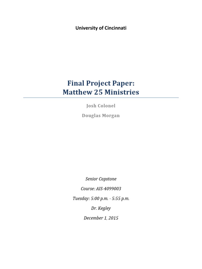 Final Project Paper - M25M | PDF | Volunteering | Reuse