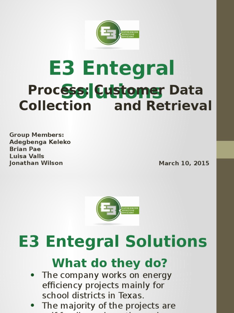 E3 Entegrals Solution | PDF | Sales | Customer Relationship Management
