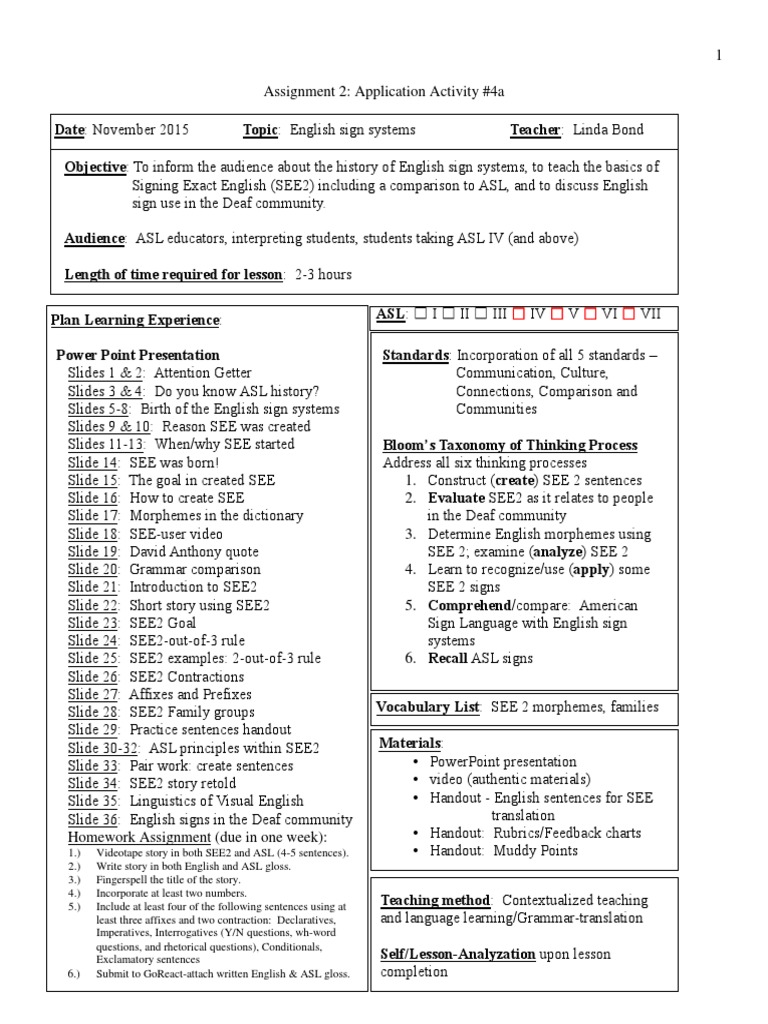 History and Basics of SEE2 Sign Language | PDF | American Sign Language ...