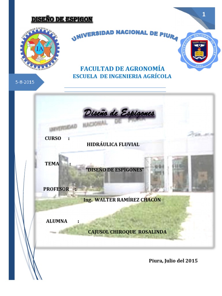 Diseño Espigones | PDF | Río | Longitud