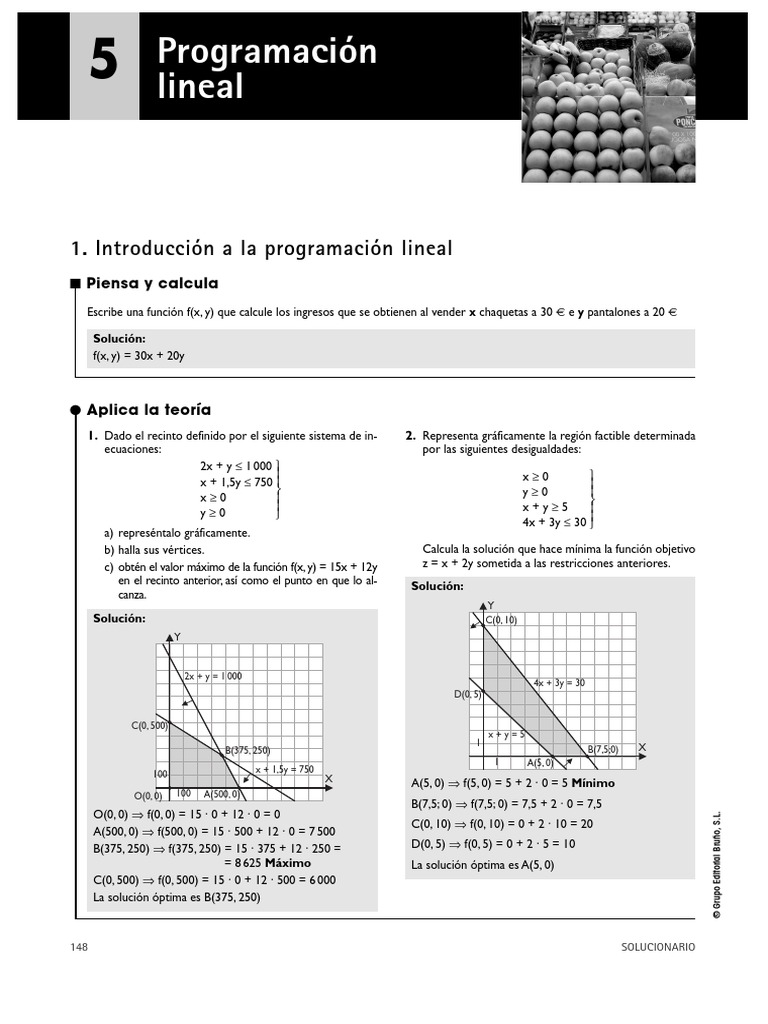 Guía Ejercicios Método Gráfico - Programación Lineal | PDF