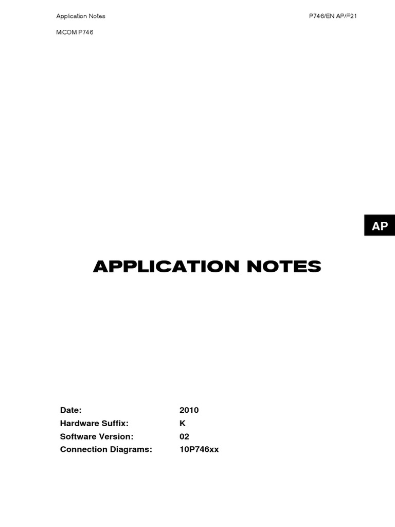 06 - P746 - en - Ap - F21 | PDF | Relay | Electrical Substation