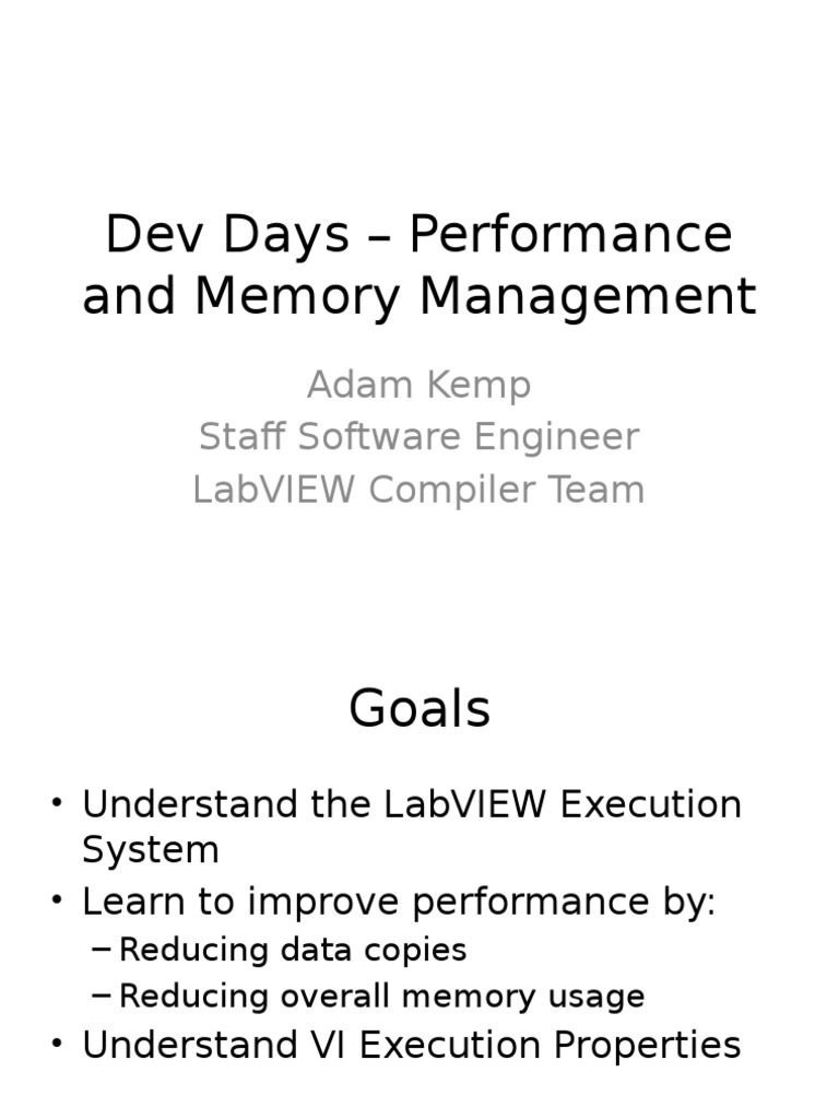Labview Performance And Memory Management Pdf Array Data Structure Thread Computing 