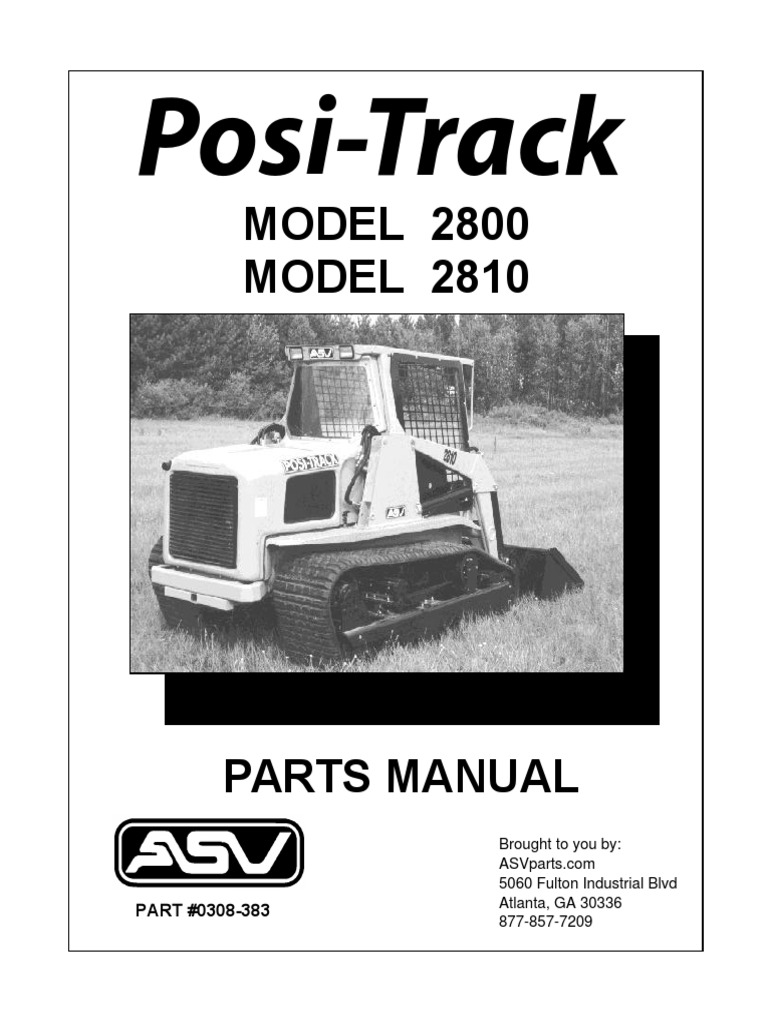 ASV 2800 2810 Posi Track Loader Parts Manual Download | PDF | Screw | Axle