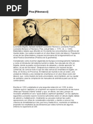 Quien Fue Leonardo Fibonacci Da Pisa Sucesion De Fibonacci