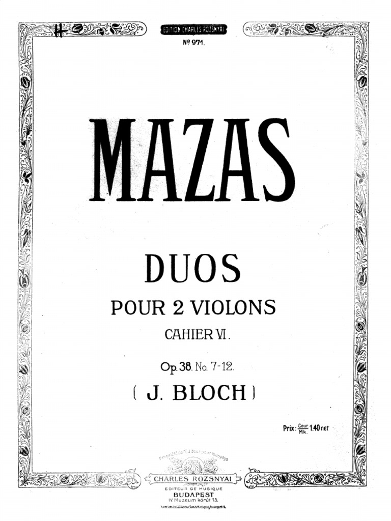 Imslp24097-Pmlp54675-Mazas - Violin Duo Op38 No7 | PDF
