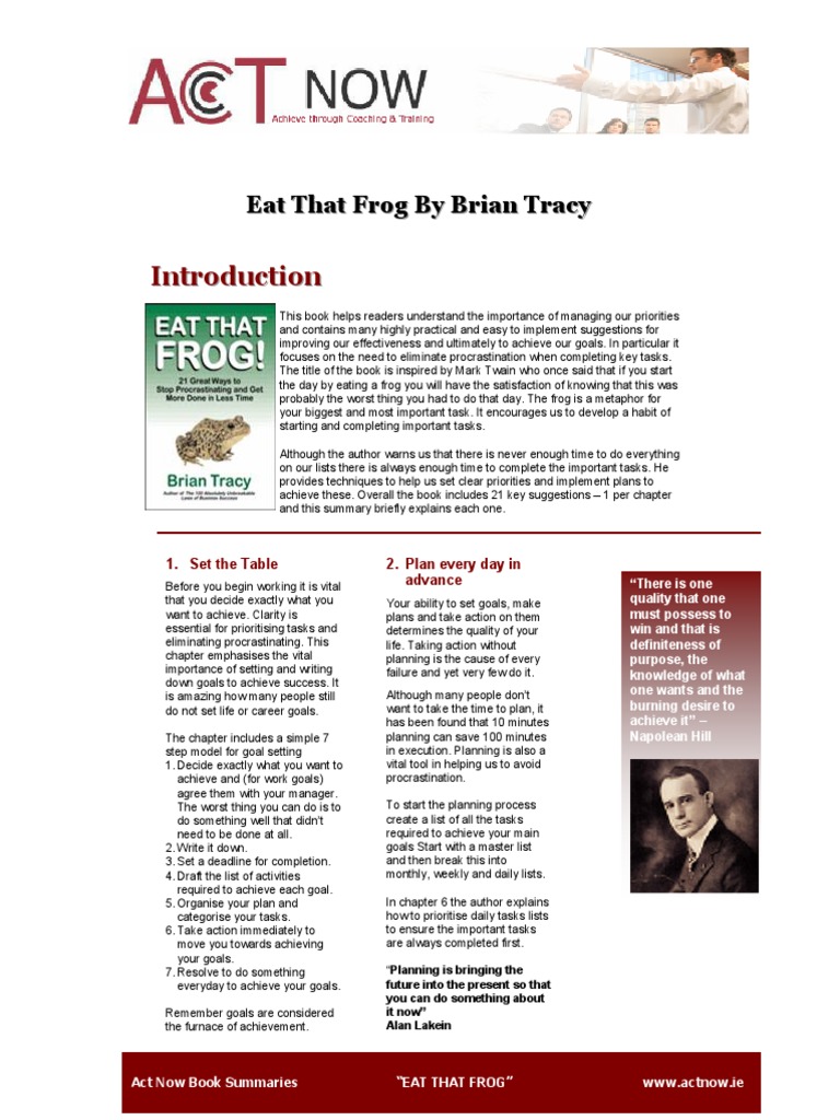 Eat That Frog... | PDF