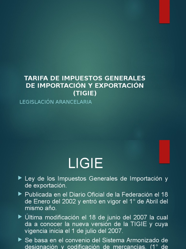 Ligie Presentacion | PDF | Arancel | Materiales