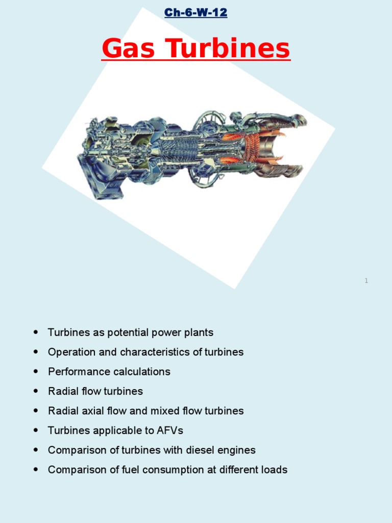 Ch-6-W-12-Gas Turbines | PDF | Gas Turbine | Gas Compressor