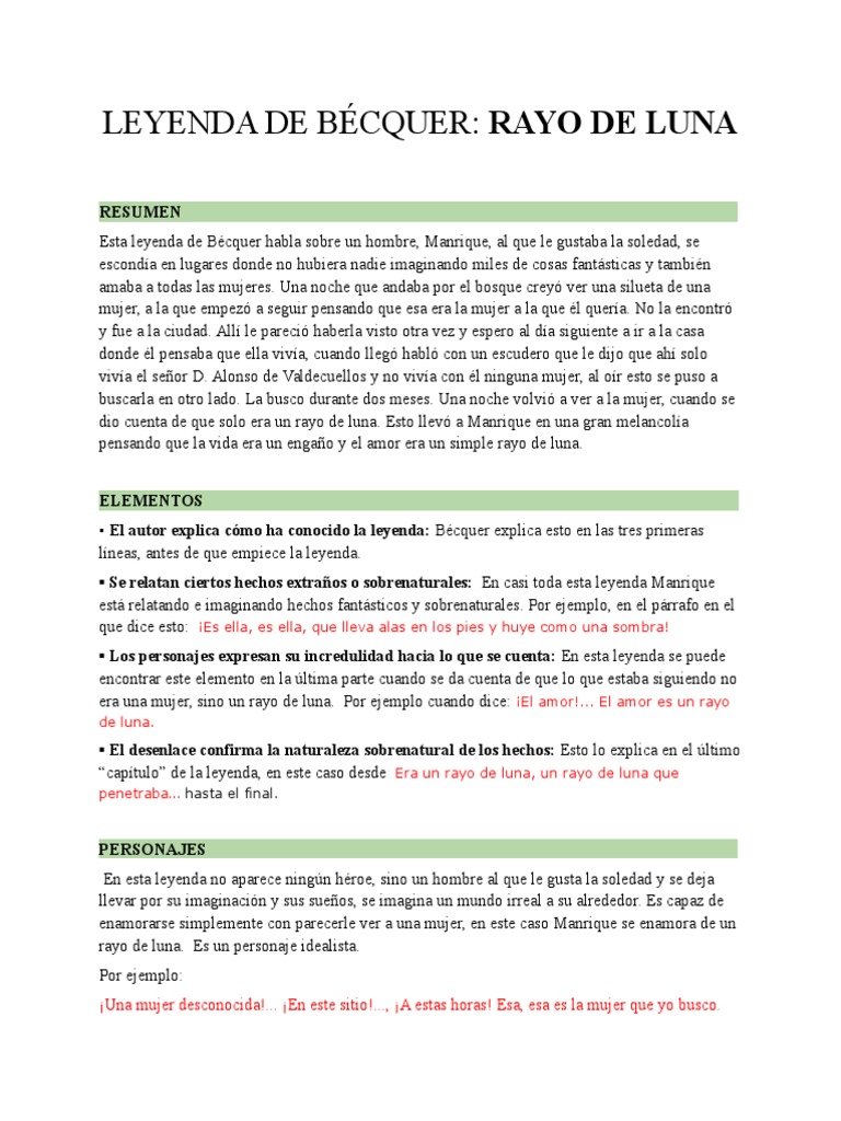 Leyendas de Becquer | PDF | Leyendas | Amor