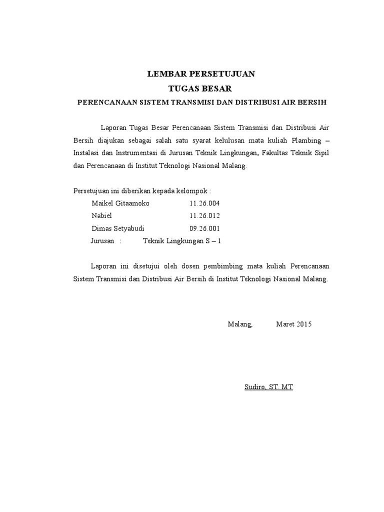 Contoh LEMBAR PERSETUJUAN | PDF
