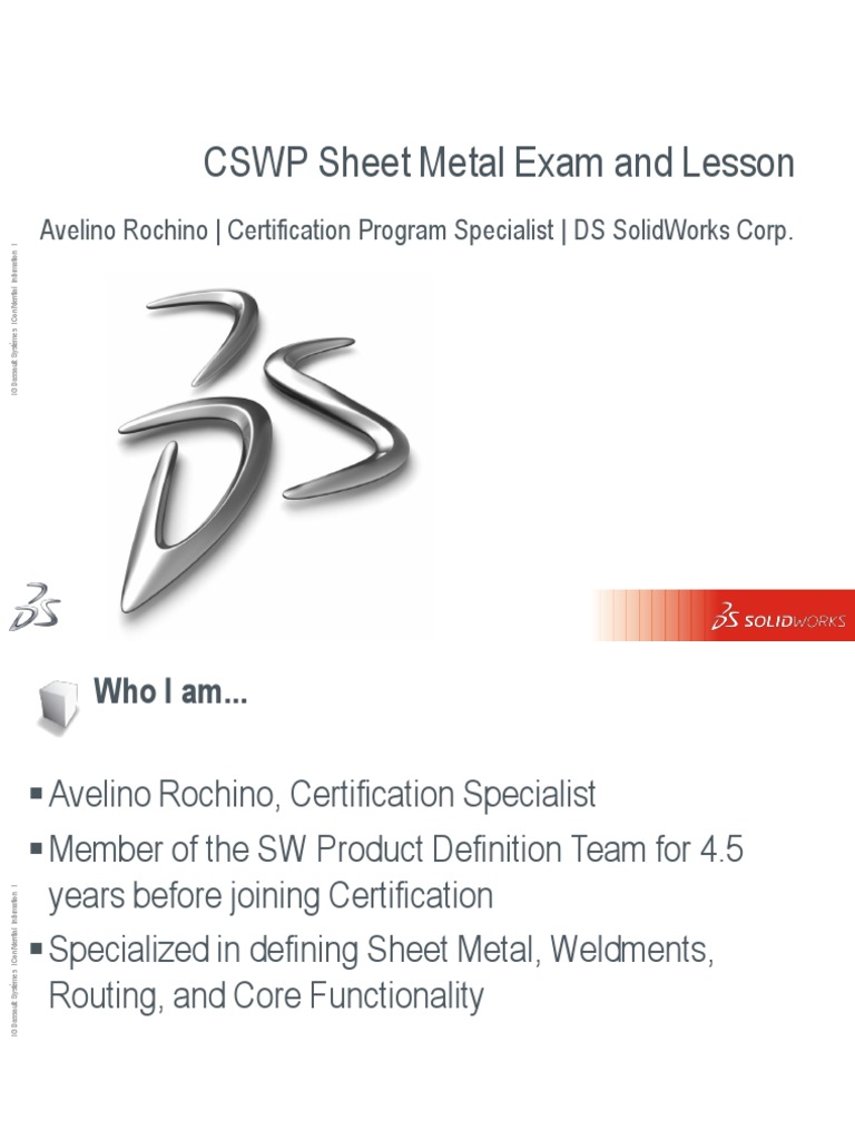 SheetMetalCertificationExam-Lesson.pdf | Sheet Metal | Test (Assessment)