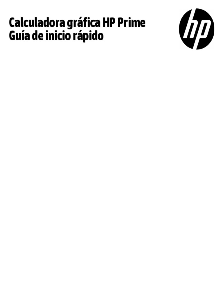 Guia en Español de HP PRIME | PDF | Calculadora | Función (Matemáticas)