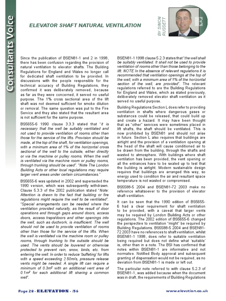 Elevator Shaft Ventilation | PDF | Ventilation (Architecture) | Elevator
