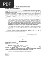 Affidavit of Proof of Life | PDF | Law