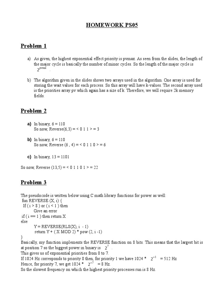 Homework Ps05: A) in Binary, 6 110 | PDF | Mathematical Logic | Discrete Mathematics