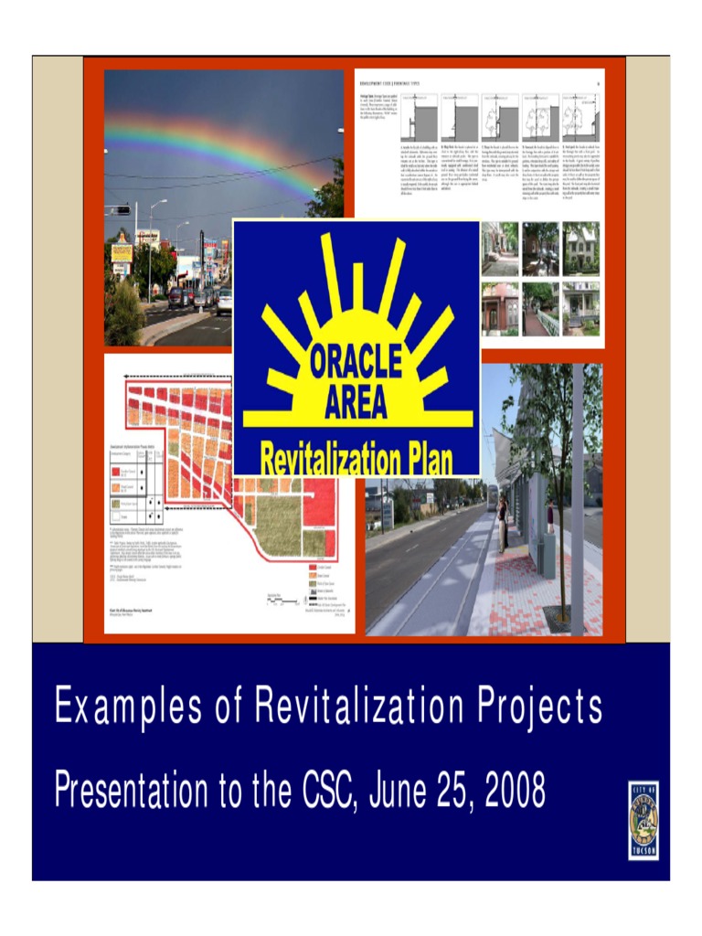 Examples of Revitalization Projects Presentation To The CSC, June 25 ...