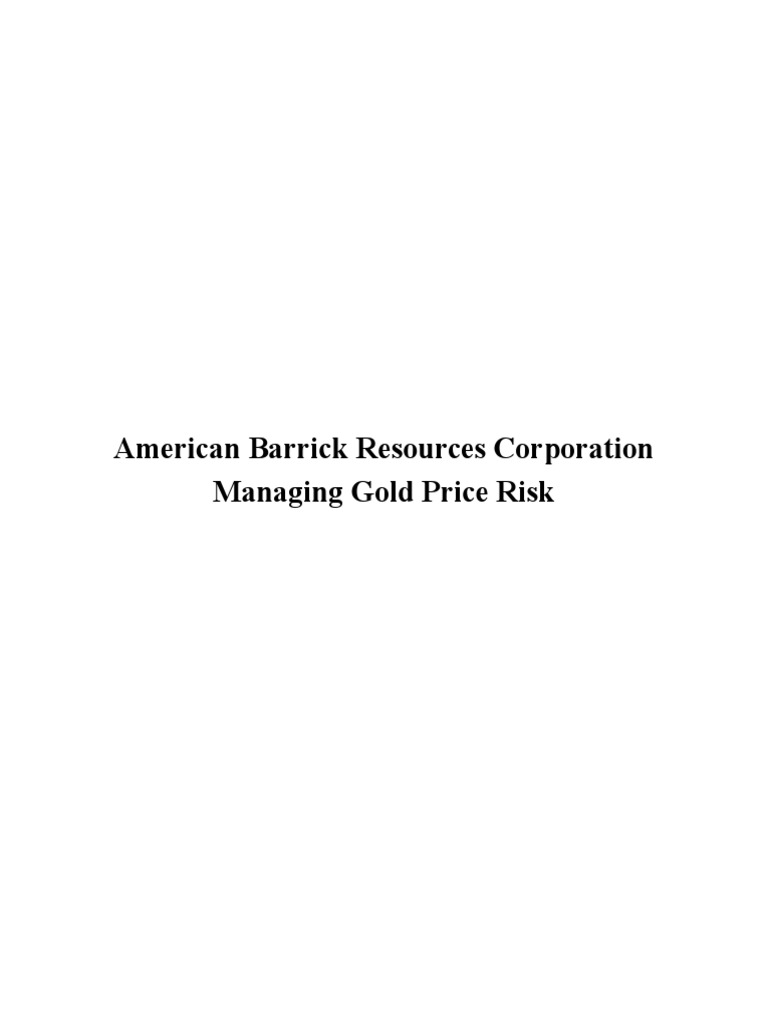 American Barrick | PDF | Gold As An Investment | Central Banks