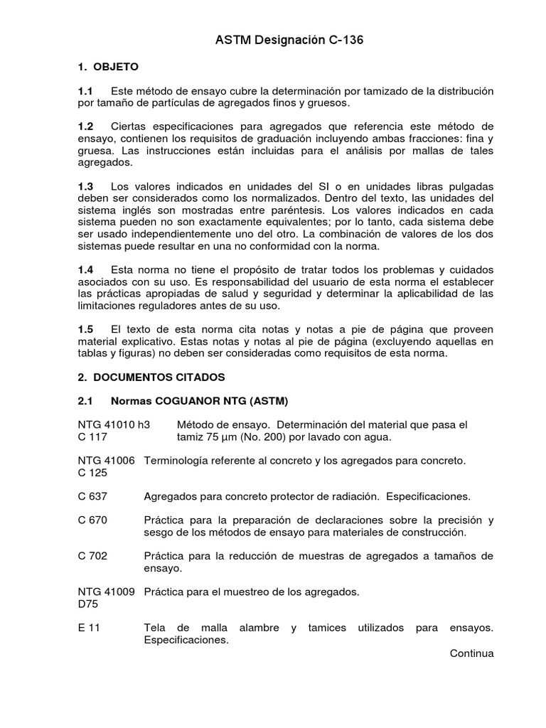 Astm C-136 | PDF | Naturaleza