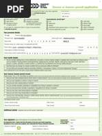 Form H1 Application For Learner's Permit 1 | PDF