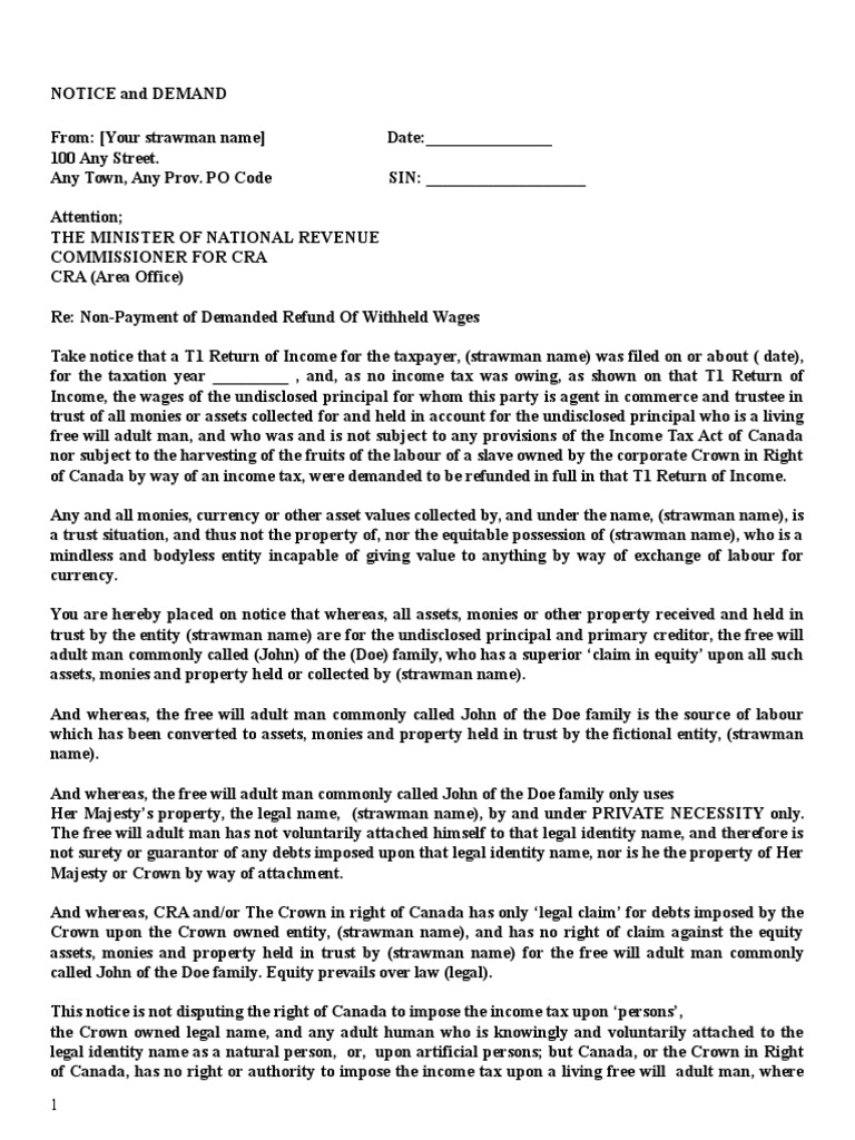 Demand For Refund | PDF | Trust Law | Legal Personality