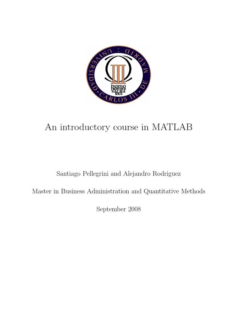 Tutorial Matlab | PDF | Business