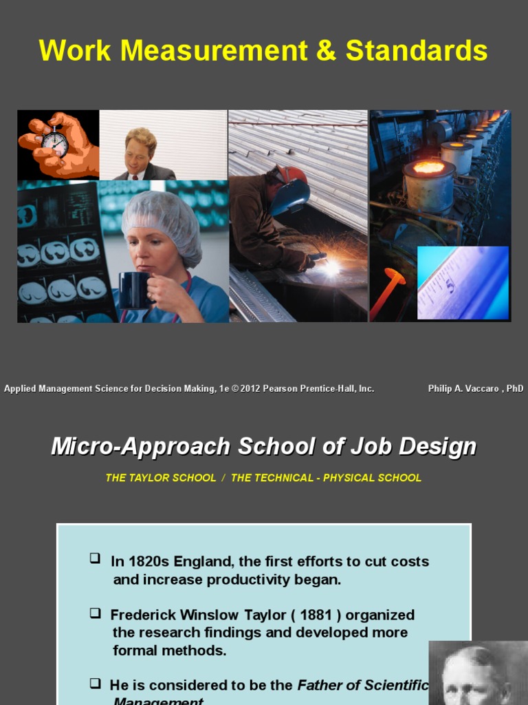 Chapter 10 - Work Measurements and Standards | PDF