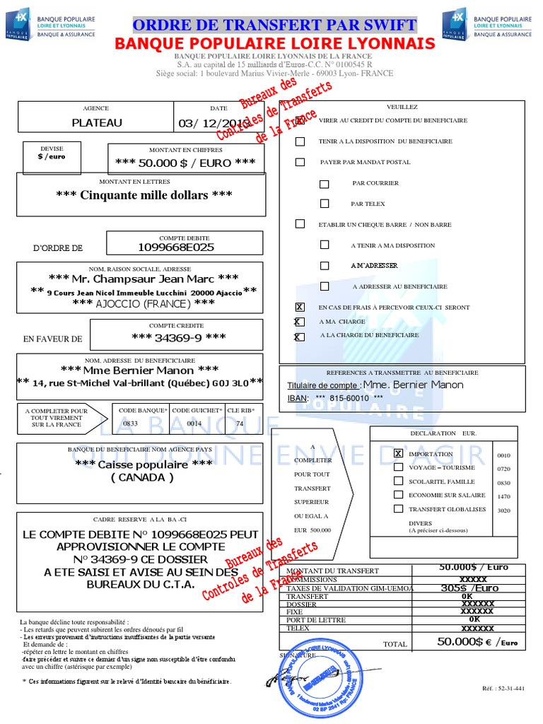 BORDEREAU | PDF | euro | Banques