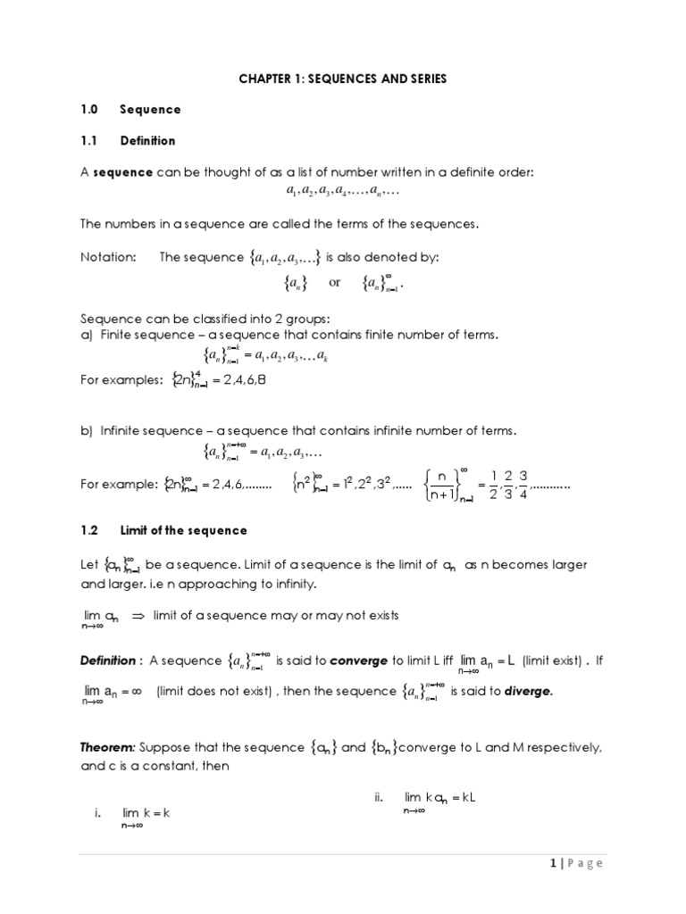 Sequences and Series Explained | PDF | Series (Mathematics) | Sequence