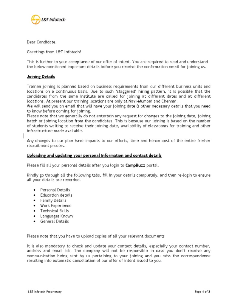 Trainee Welcome Document | PDF | Recruitment | Email