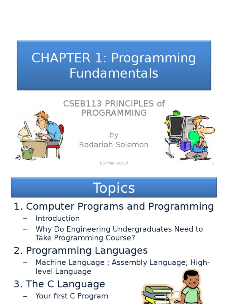 CH 1 | PDF | Programming Language | Computer Programming