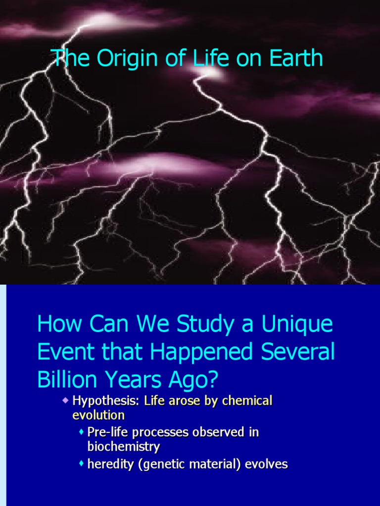 The Origin of Life On Earth | PDF | Molecular Biology | Life
