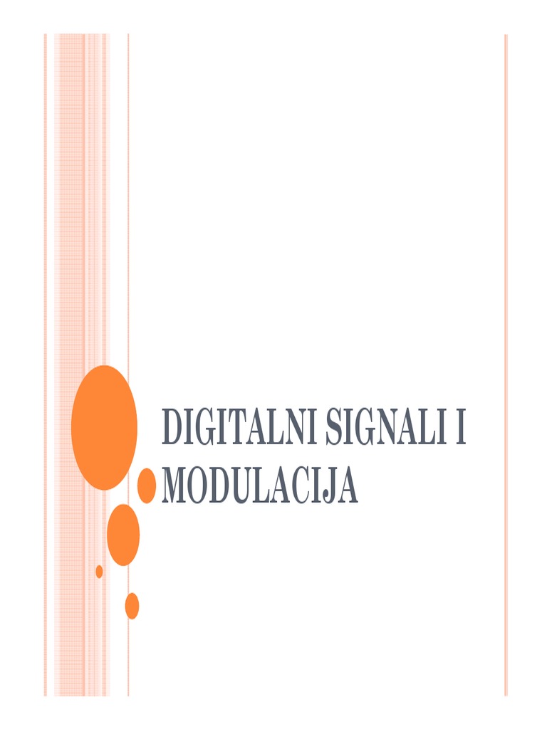 Digitalni Signali I Modulacije | PDF