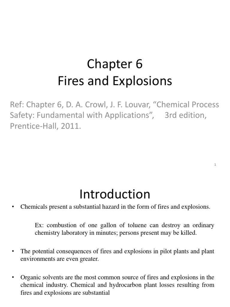 Chapter 6 Fires and Explosions | PDF | Explosion | Combustion