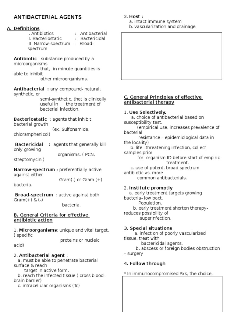 Antibacterial Agents: Types & Principles | PDF | Antibiotics | Beta ...