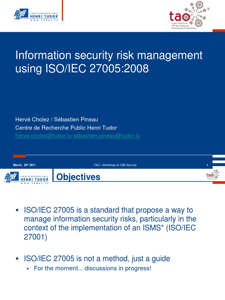 Sec3 Risk-Management Iso27005 | Download Free PDF | Threat (Computer ...