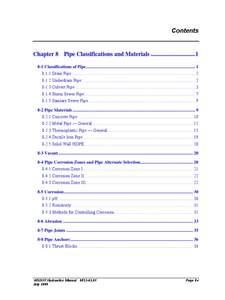 Pipe Classifications And Materials Pipe Fluid Conveyance Sanitary Sewer