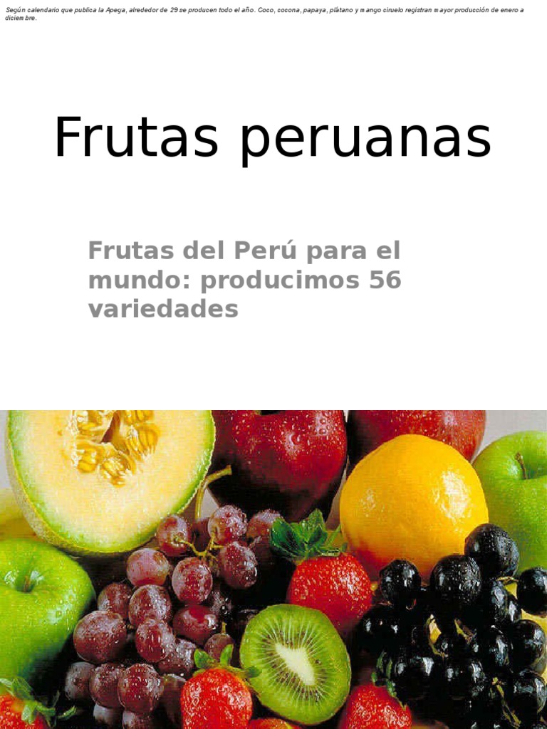 Frutas Peruanas | PDF | Arboles | Panes