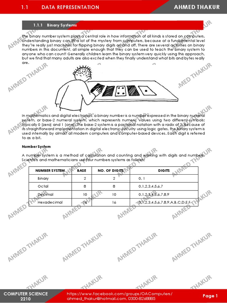 1.1.1 Binary Systems | PDF | Compact Disc | Disk Storage
