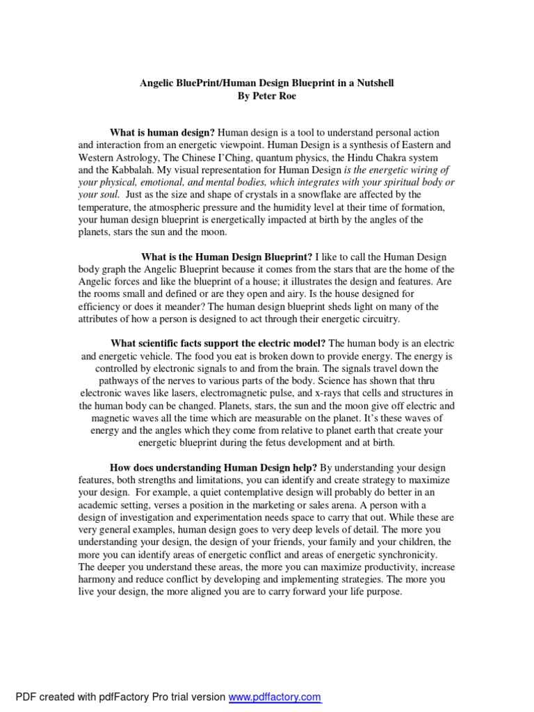 Peter Roe Human Designina Nutshell | PDF | Planets | Stars