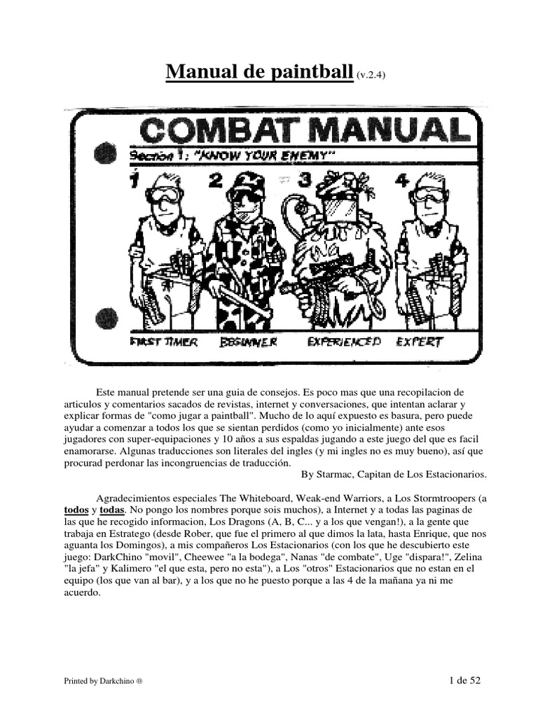 Manual para Jugar Paintball | PDF | Corriendo | Shooting Sport