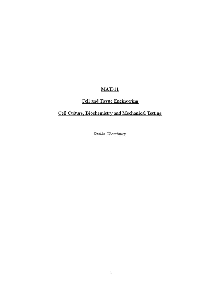 Tissue Engineering CWK 1 | PDF | Extracellular Matrix | Tissue Engineering