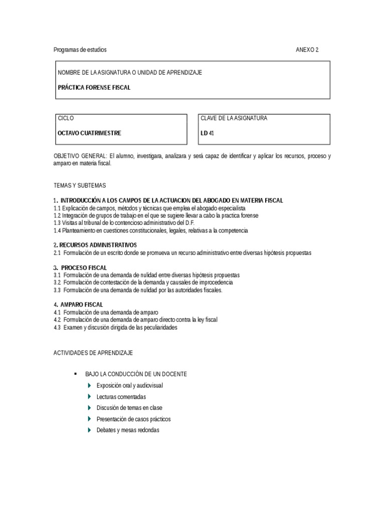 41 Práctica Forense Fiscal | PDF