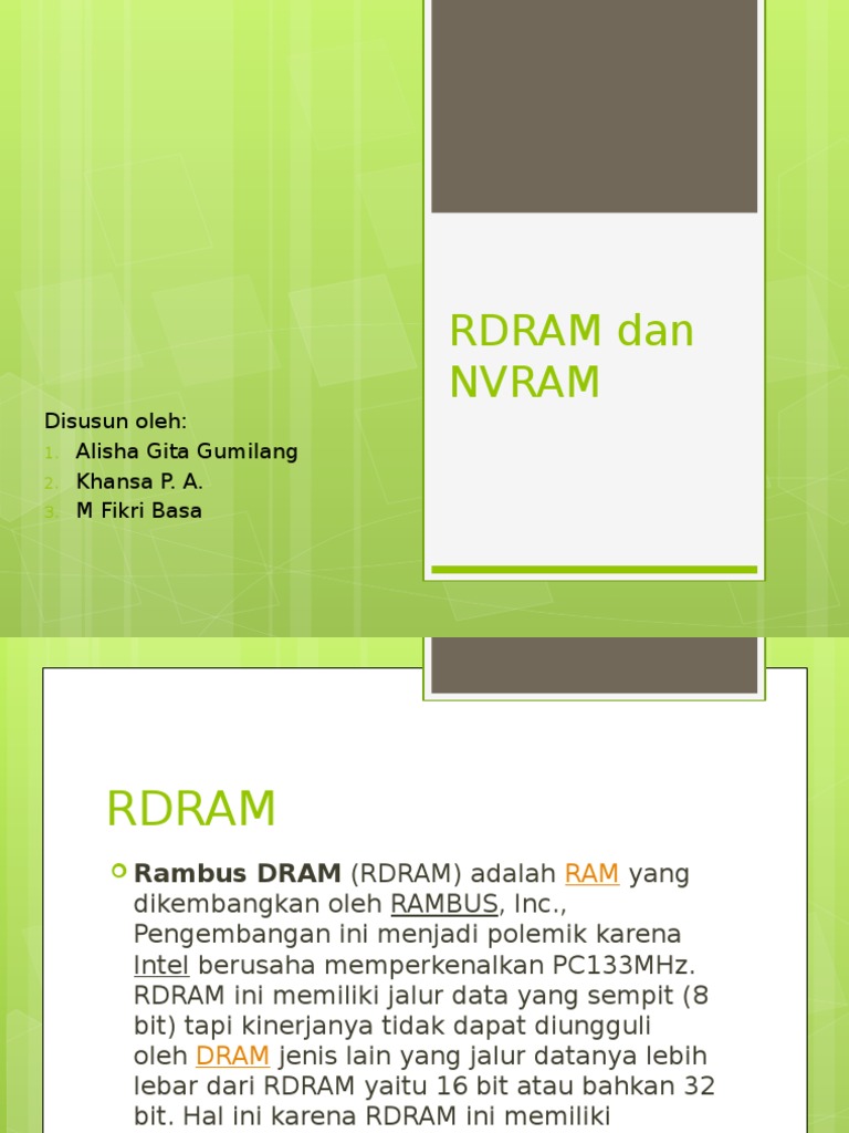 Rdram Dan Nvram | PDF