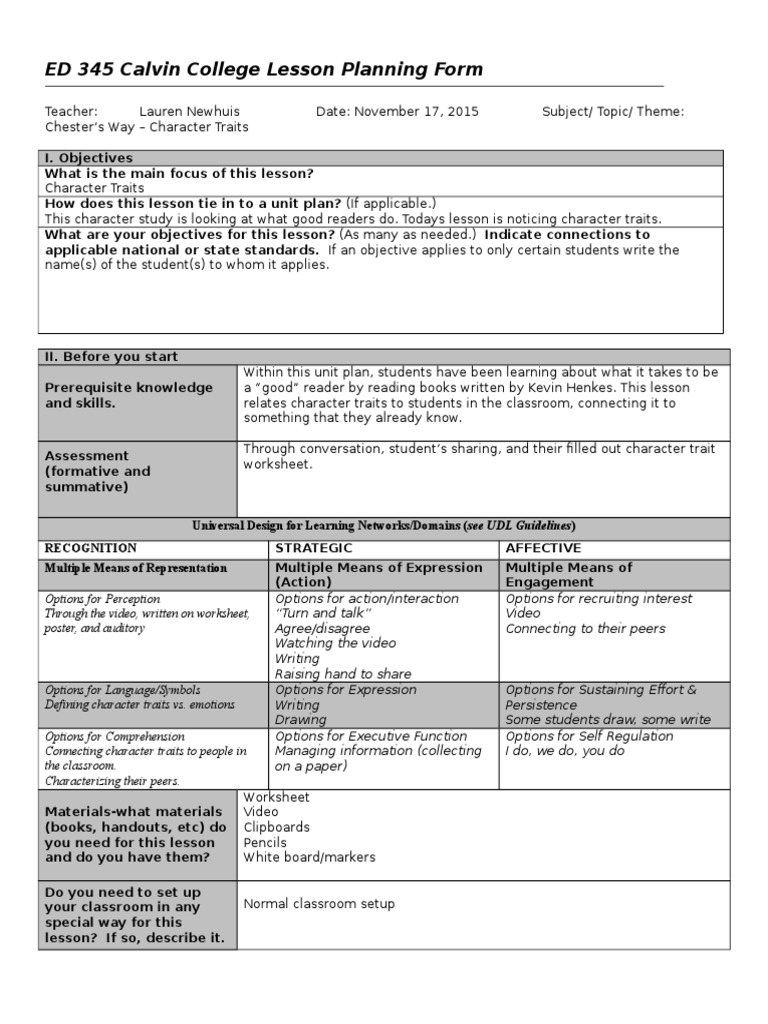 Chesters Way Character Traits | PDF | Reading Comprehension | Neuroscience