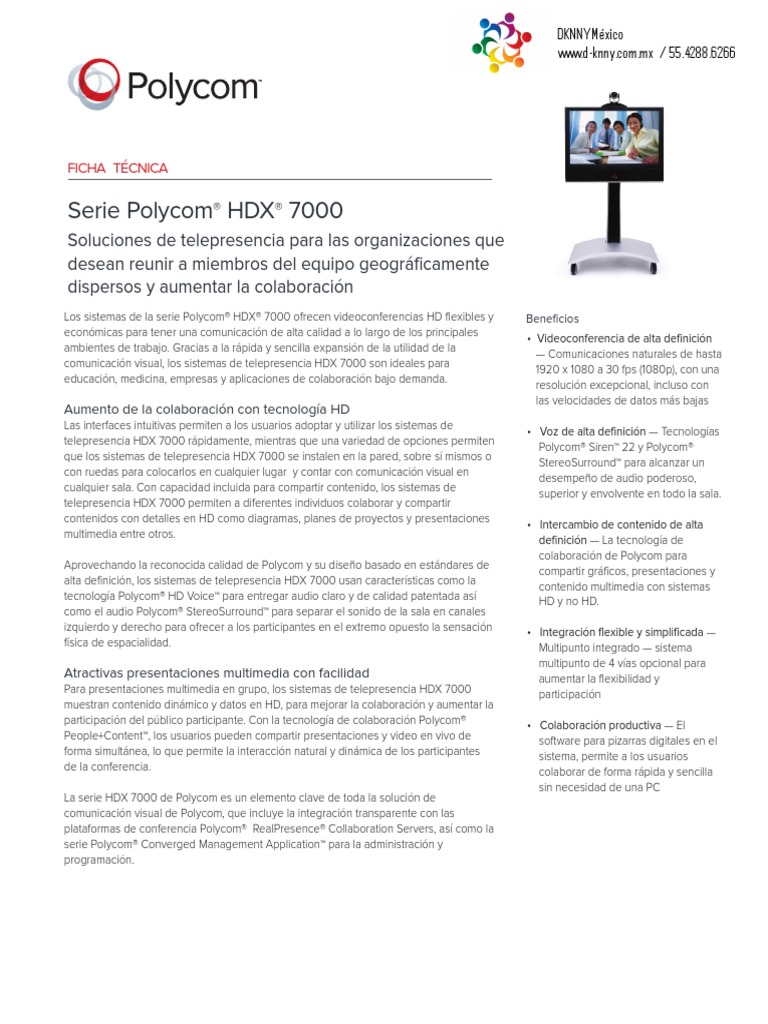 HDX 7000 | PDF | Videoconferencia | Multimedia
