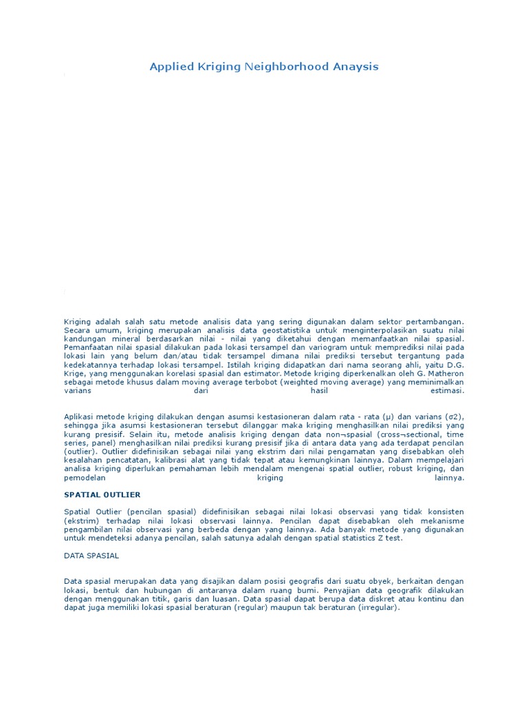 Metode Kriging | PDF